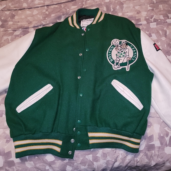 Delong | Jackets & Coats | Boston Celtics Vintage Letterman Jacket ...